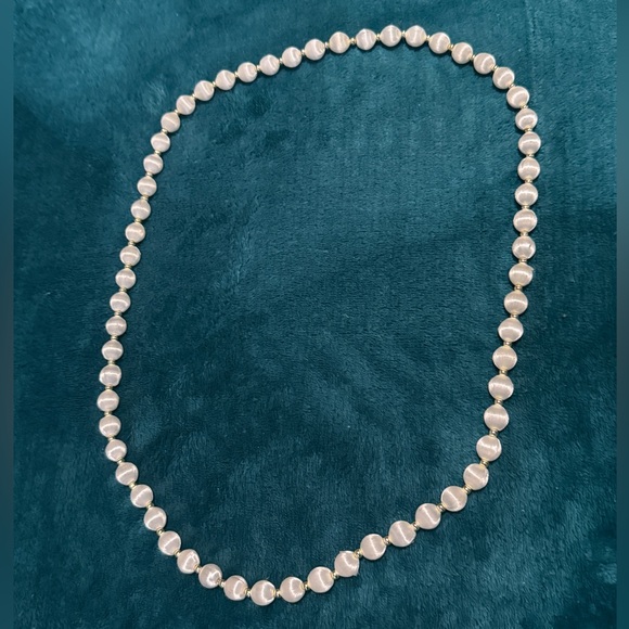 Jewelry | Vintage White Satin Bead Necklace | Poshmark